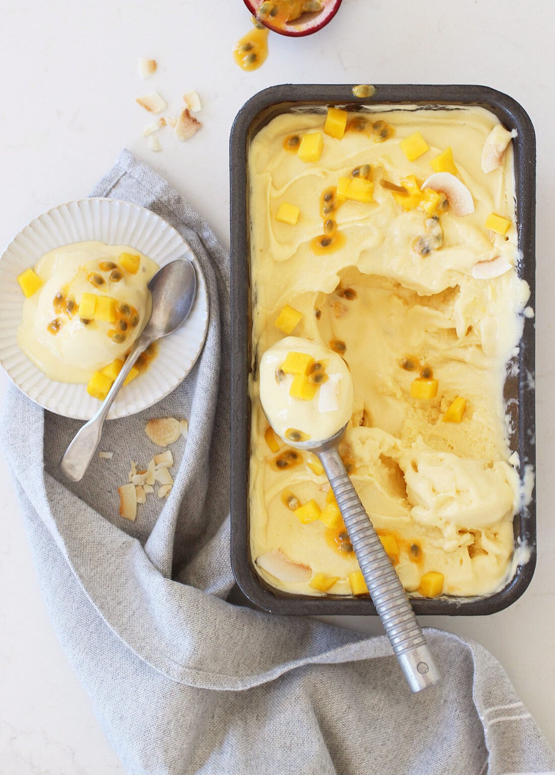 Passion Fruit Mango Gelato (Vegan) - Food Nouveau